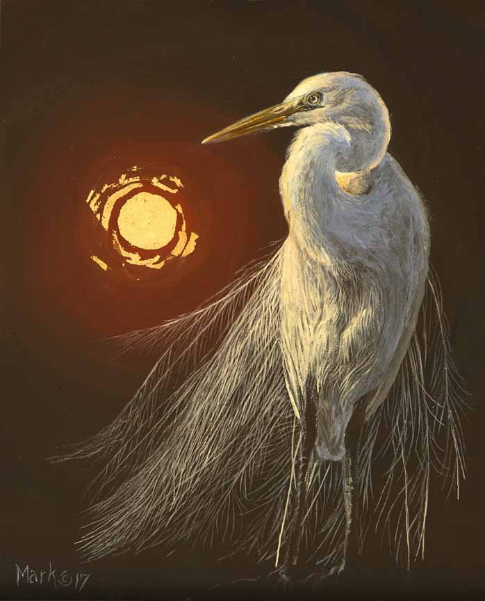 LMF – Gold Leaf – Egret © Laura Mark-Finberg – Ansada Licensing Group, LLC