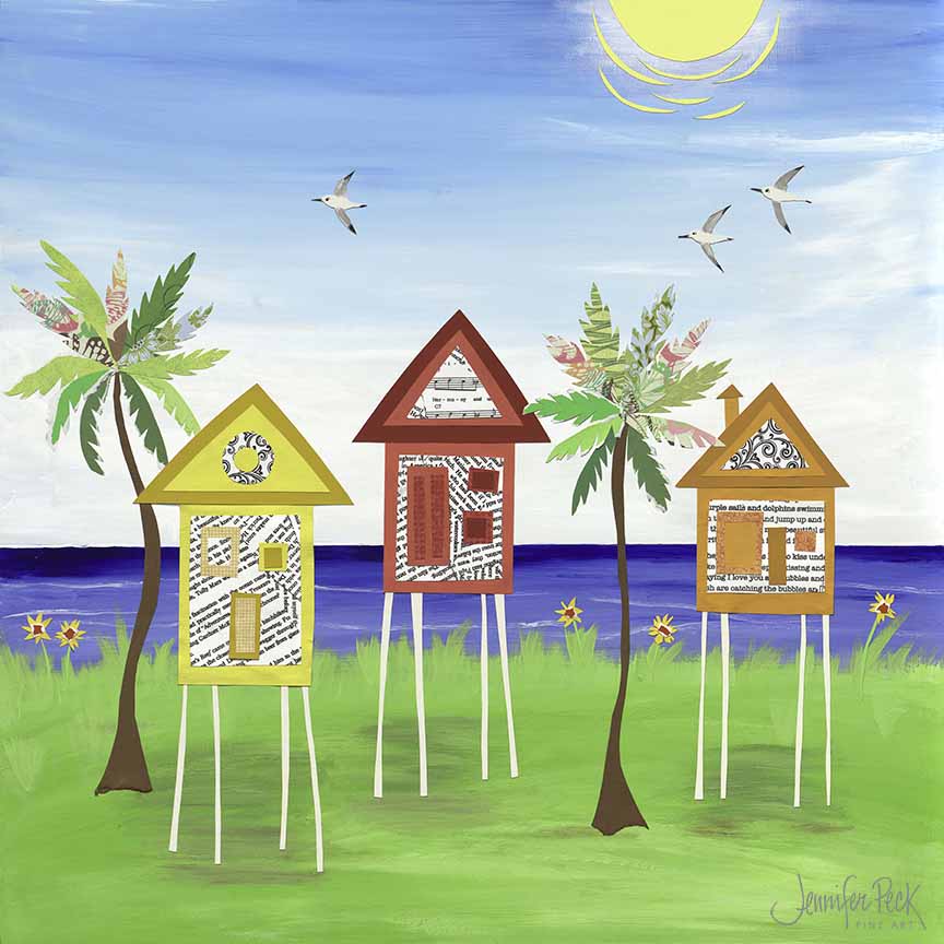 Jennifer Peck - Joyful Art, Coastal Collage - Ansada Licensing Group