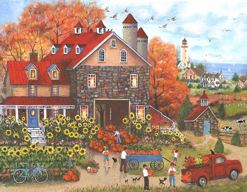 MAV - American Folk - Pegs Sunny Sunflowers LG © Mary Ann Vessey ...